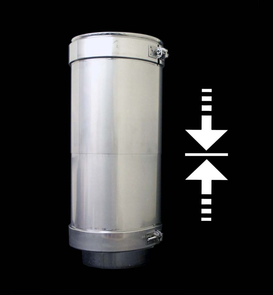 450mm Straight 5" Twin Wall Flue Telescopic | SHL Distributors